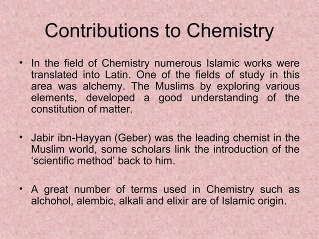 Islam’s contributions to sciences | PPT | Islam | Religion & Spirituality