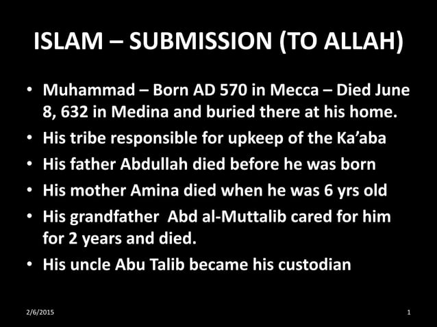 Islam – submission (to allah) basic | PPT