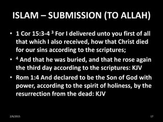 Islam – submission (to allah) basic | PPTX