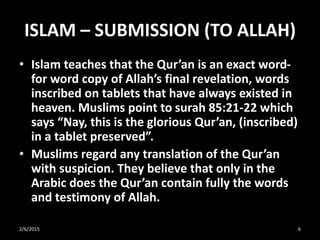 Islam – submission (to allah) basic | PPTX
