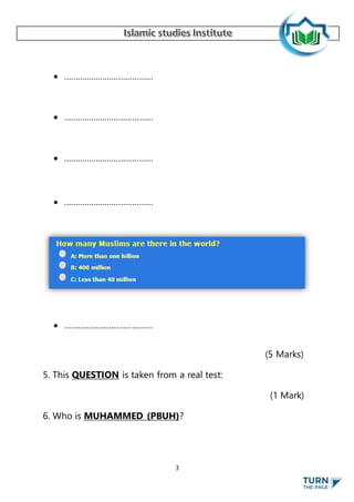 Islam test 1 | DOCX