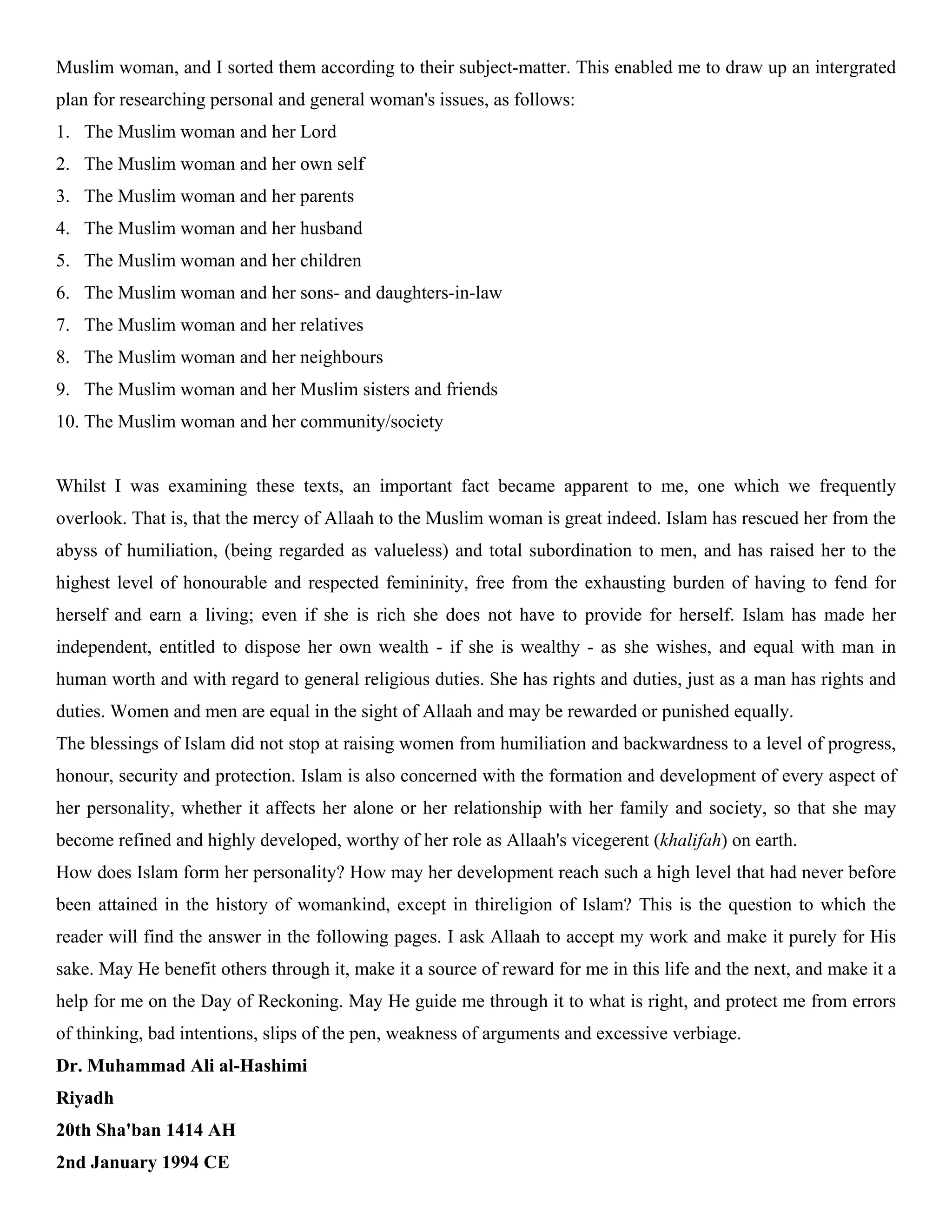 Islam the ideal muslimah & muslim personality | PDF