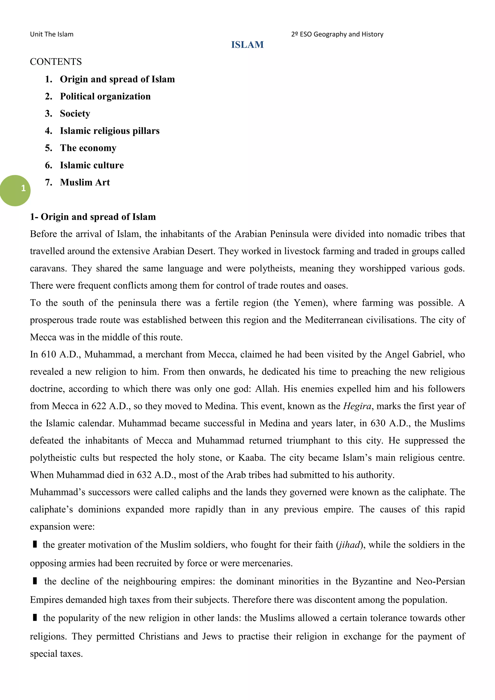 Islam theory unit | PDF