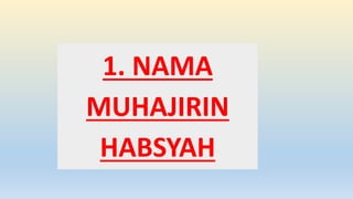 Islam trivia 3 nama ahli badar dan muhajirin | PPTX