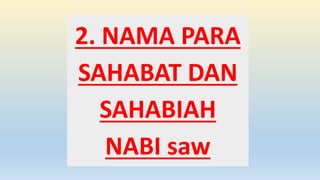 Islam trivia 3 nama ahli badar dan muhajirin | PPTX