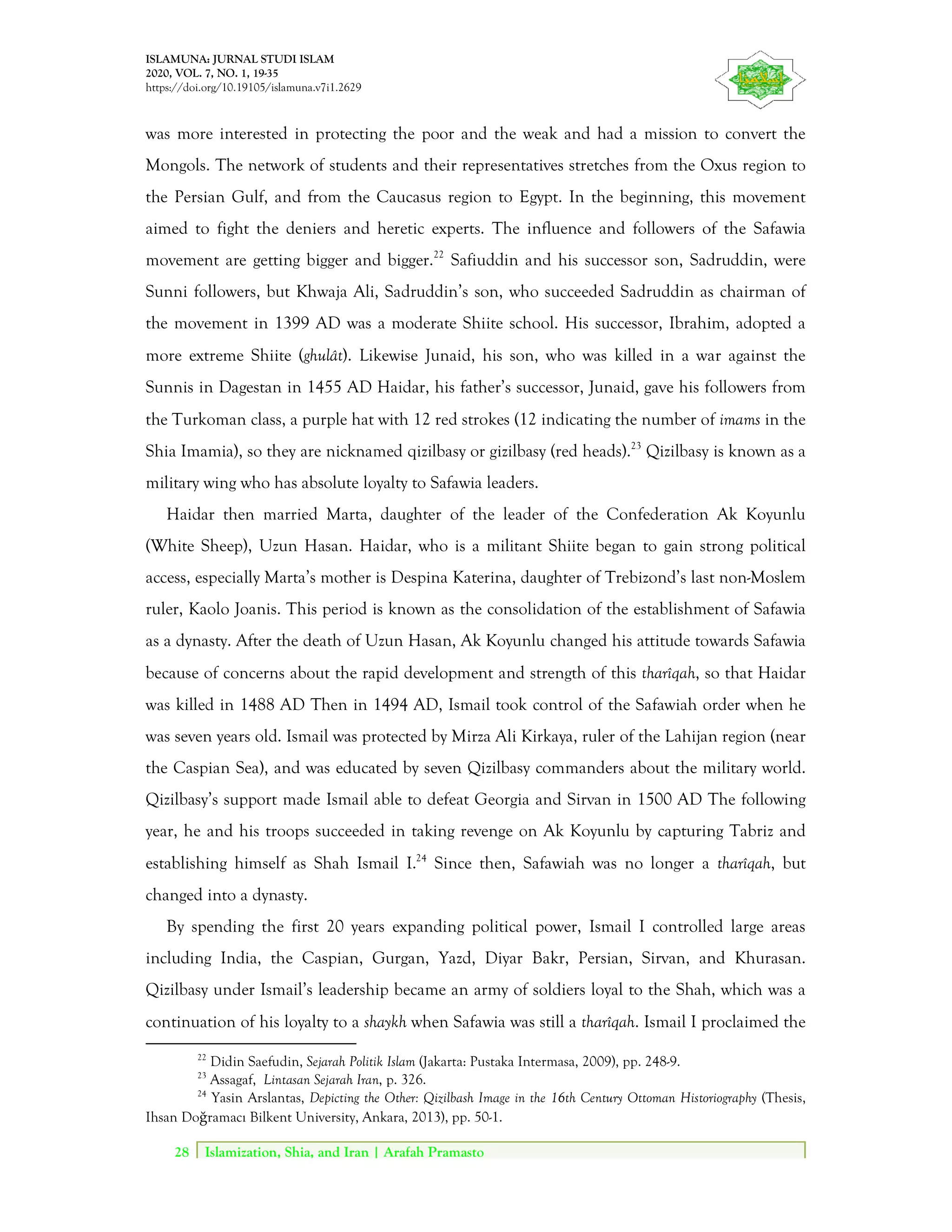 ISLAMIZATION, SHIA, AND IRAN: The Historical Background of Shia-Iran ...