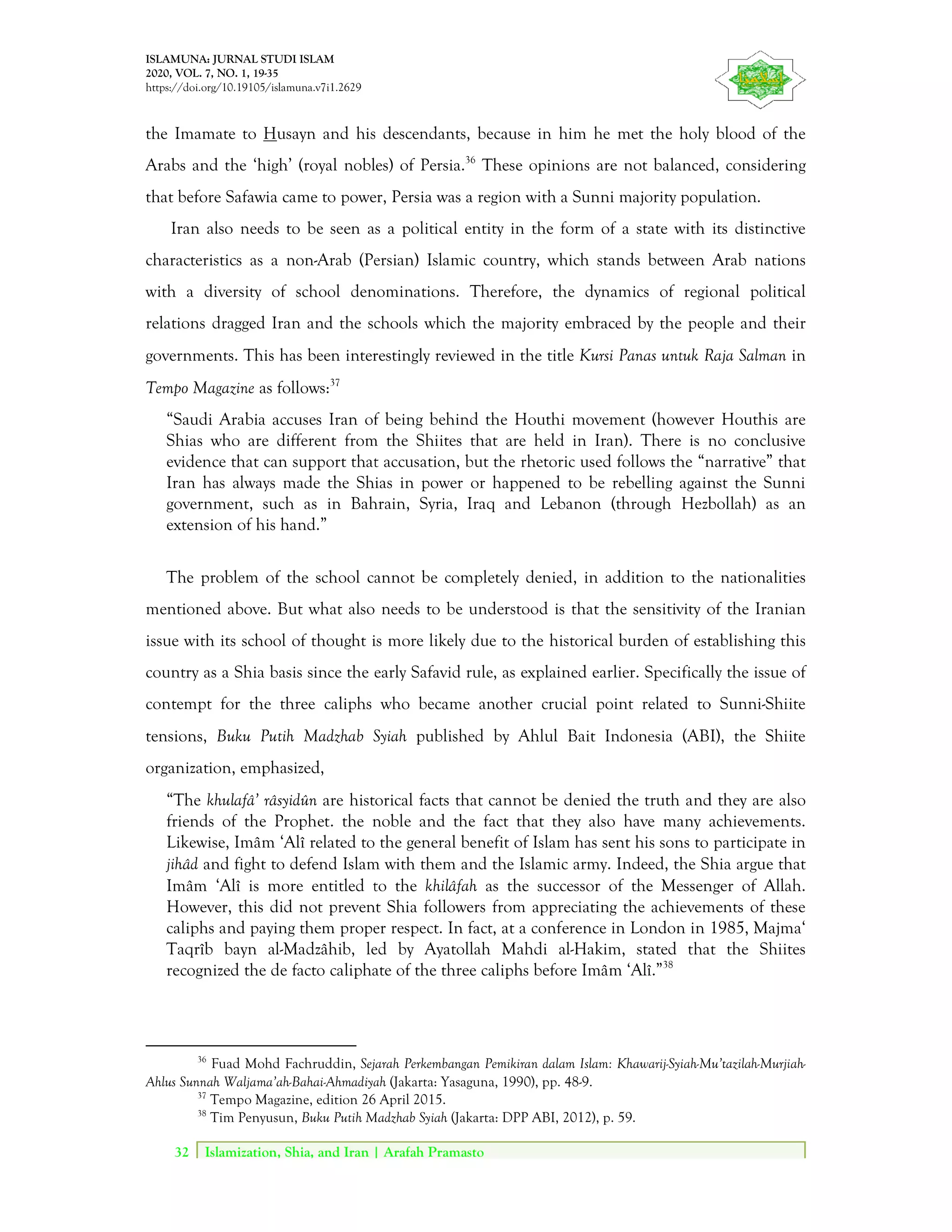 ISLAMIZATION, SHIA, AND IRAN: The Historical Background of Shia-Iran ...