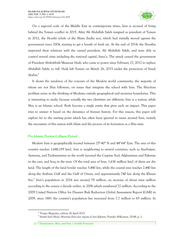 ISLAMIZATION, SHIA, AND IRAN: The Historical Background of Shia-Iran ...