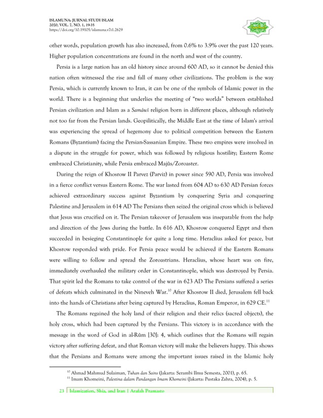 ISLAMIZATION, SHIA, AND IRAN: The Historical Background of Shia-Iran ...