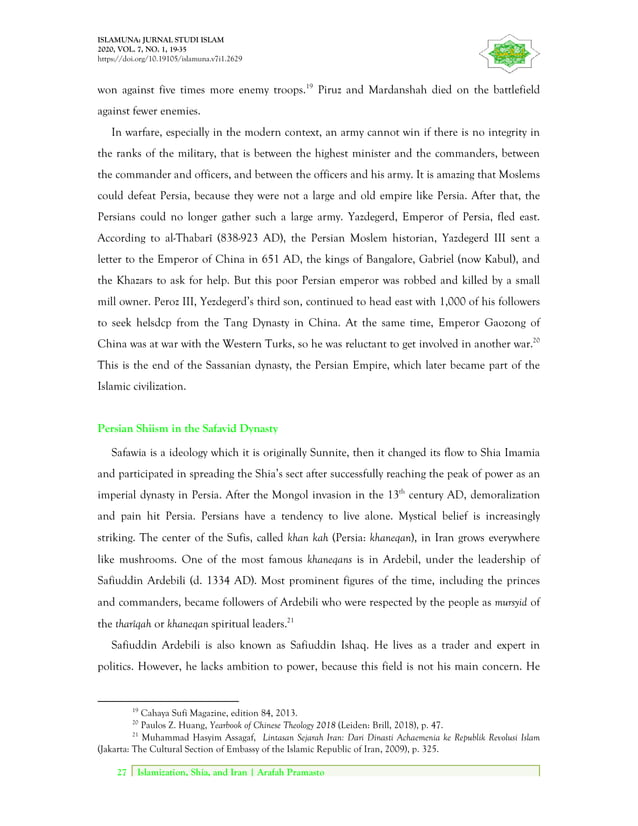 ISLAMIZATION, SHIA, AND IRAN: The Historical Background of Shia-Iran ...