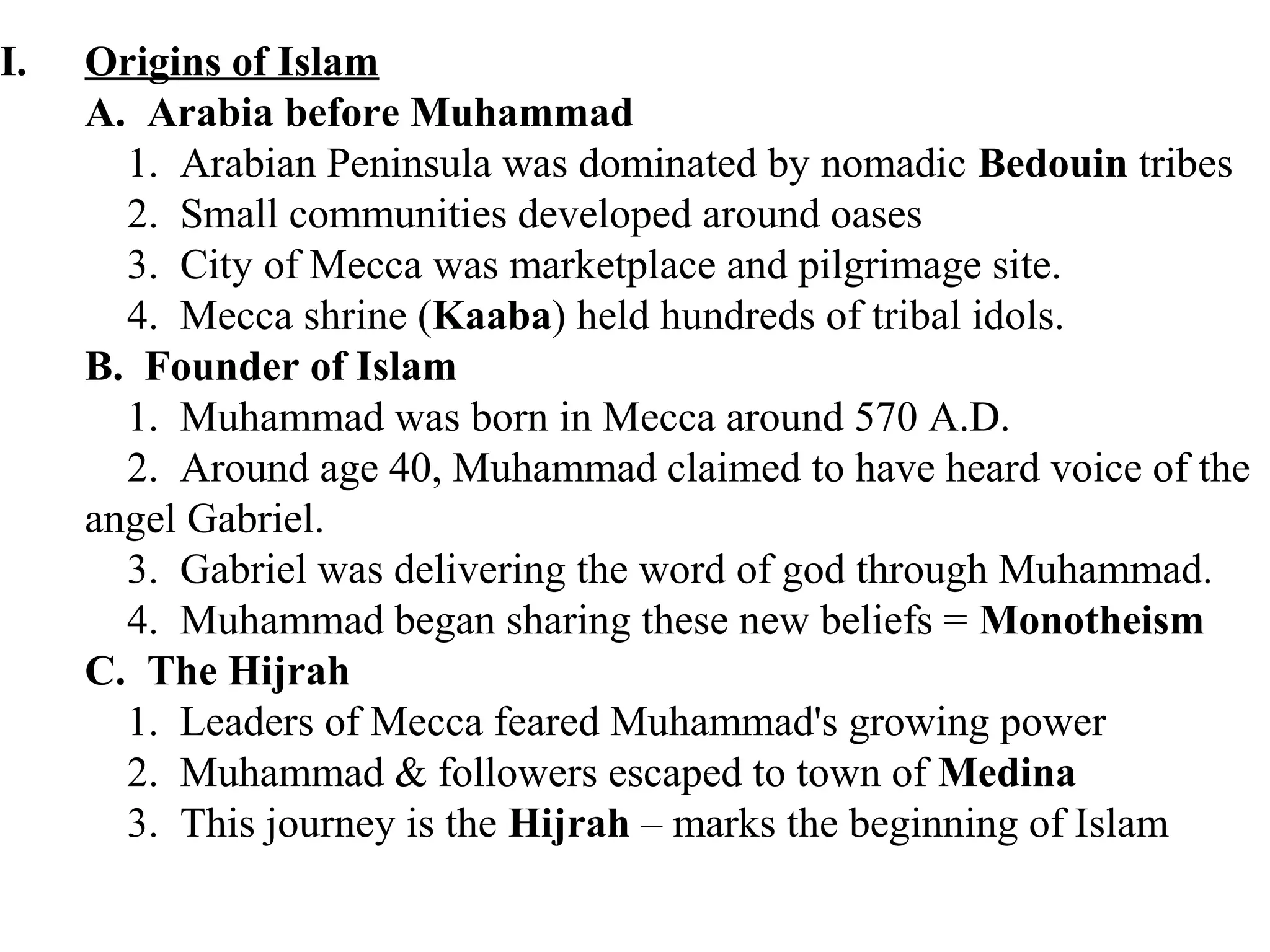 Rise, Spread and Impacts of Islam | PPT