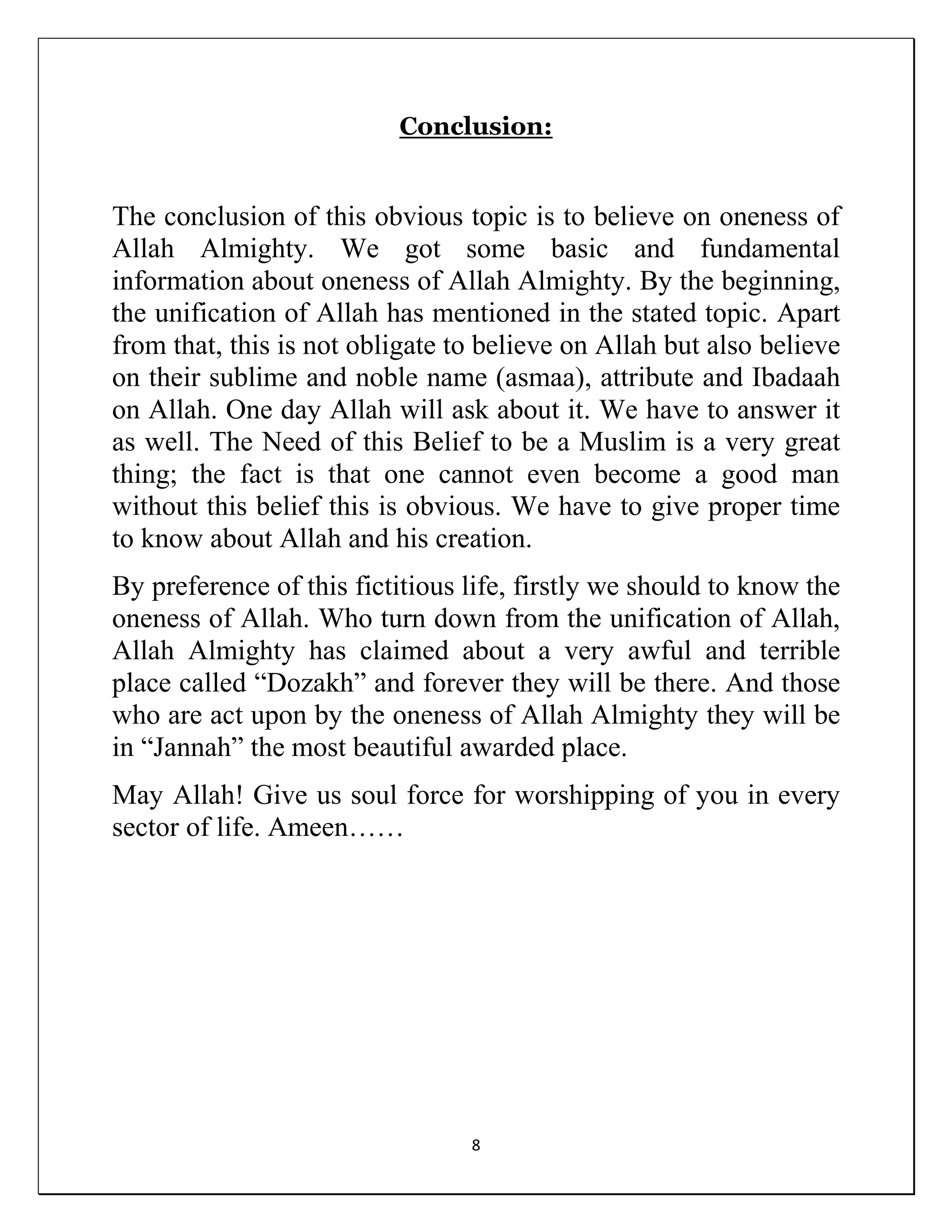Tawhid and its Types | PDF