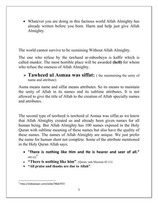 Tawhid and its Types | PDF