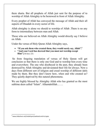 Tawhid and its Types | PDF