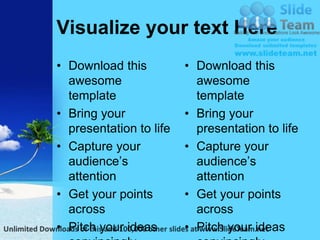 Island beach power point templates themes and backgrounds graphic ...