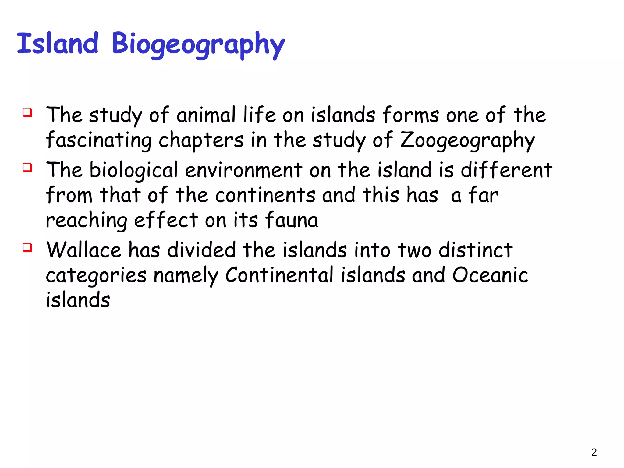Island biogeography | PPT