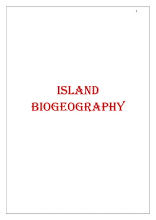 ISLAND BIOGEOGRAPHY (Assignment).docx