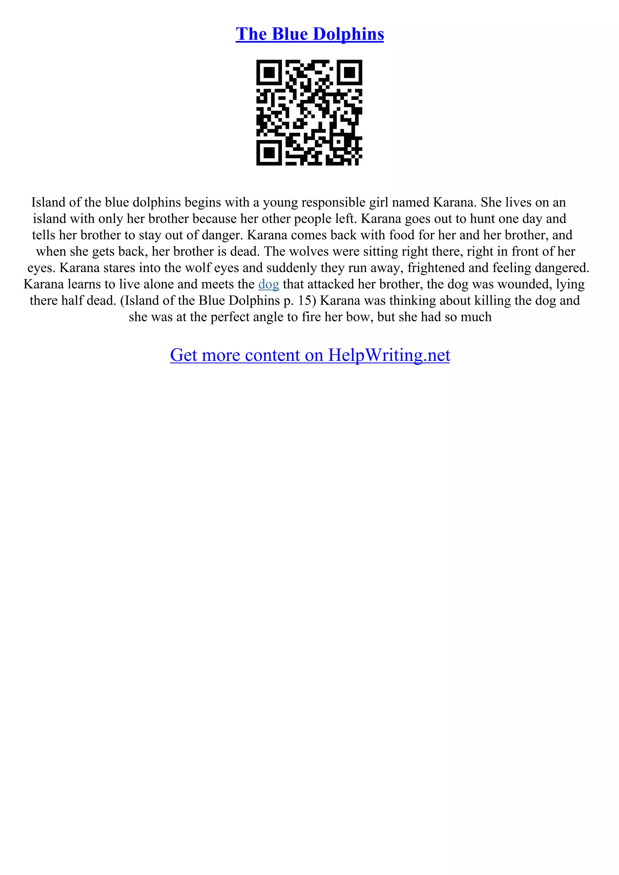 Island Of The Blue Dolphins Essay | PDF | Zoos & Aquariums | Attractions
