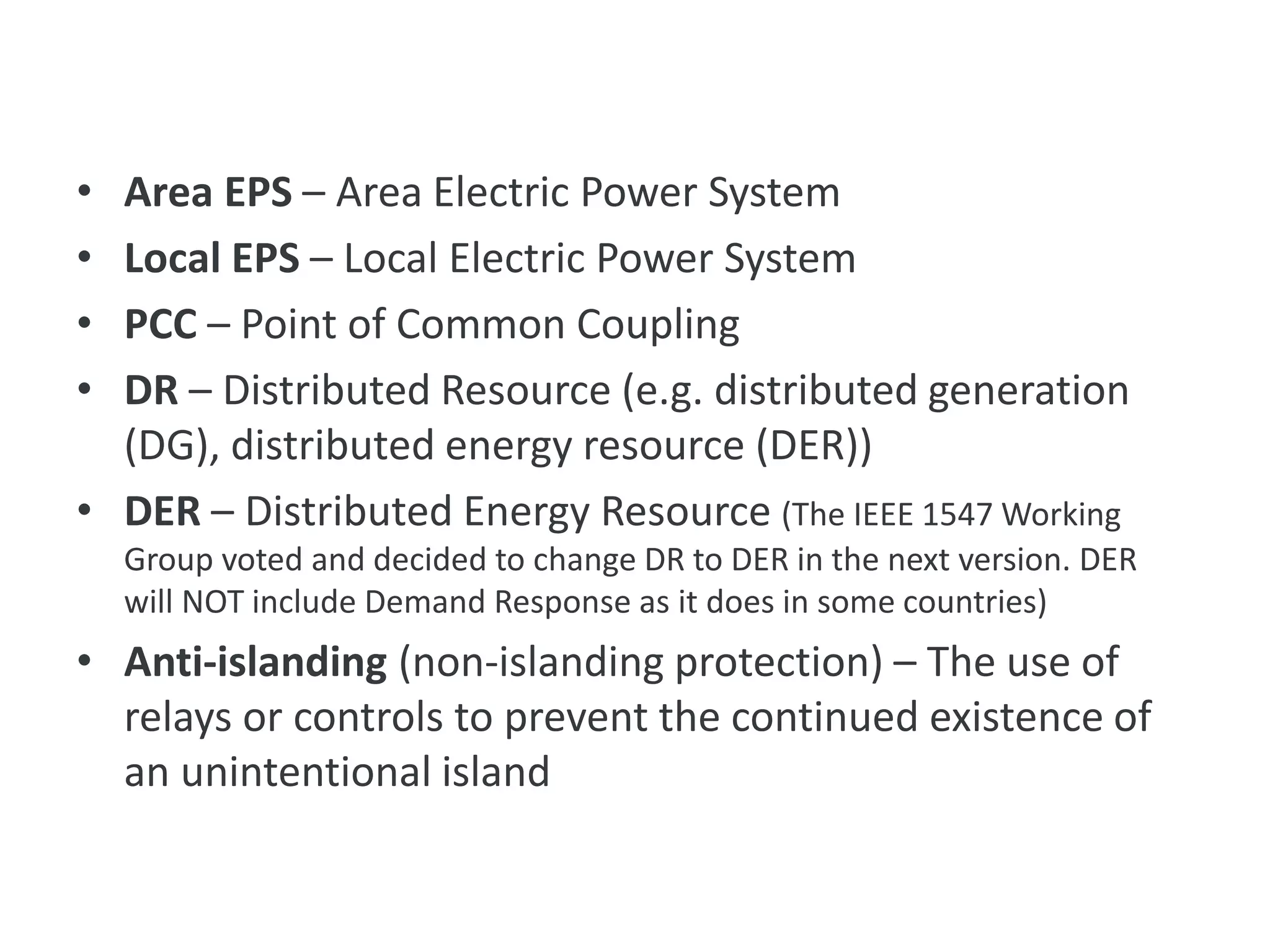 Islands in power systems | PPTX