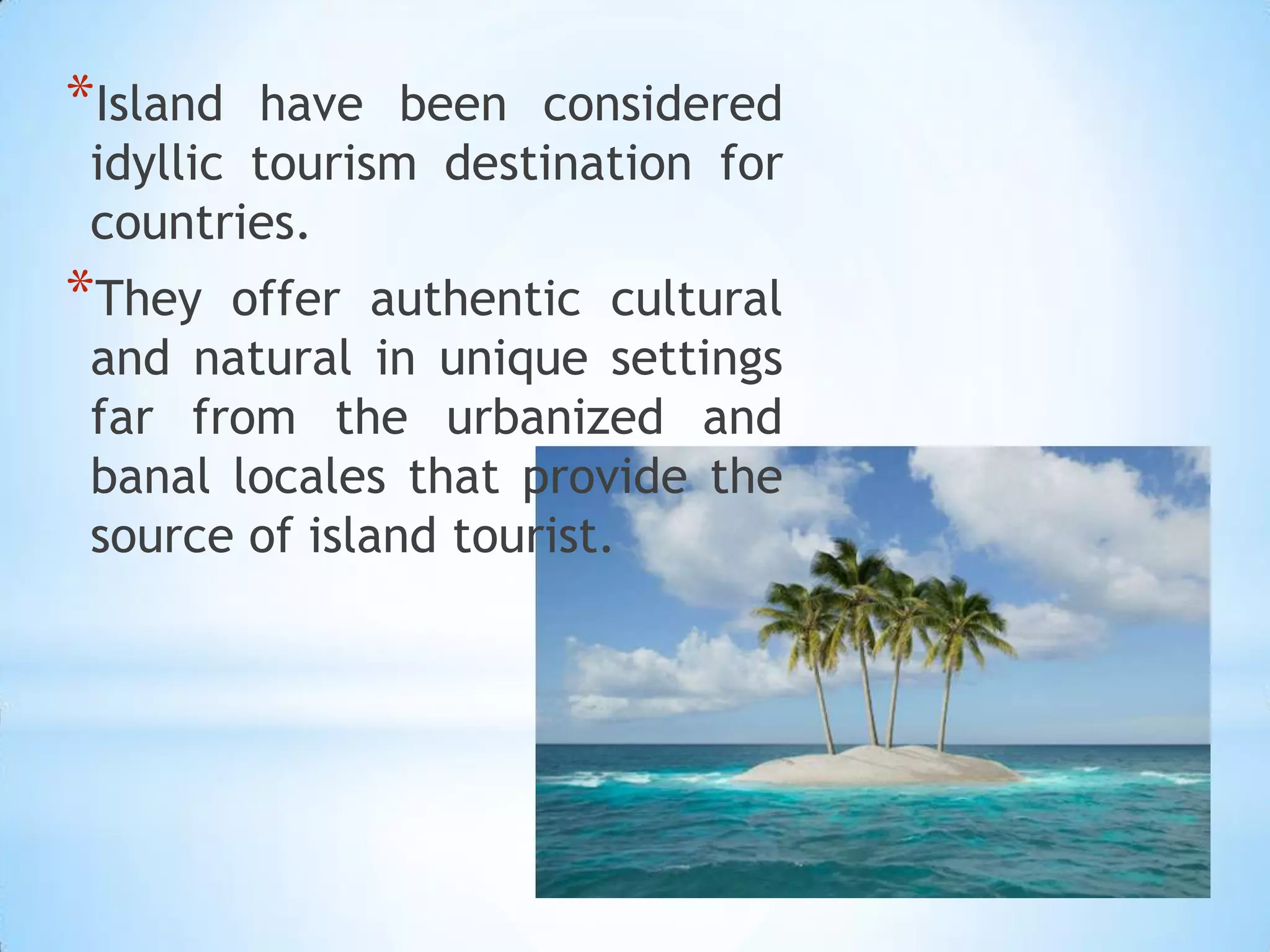 Island tourism | PPTX