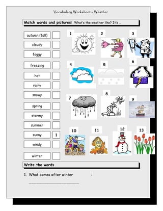 Islcollective vocabulary matching_worksheet__weather_7214d74c38e497fc3 ...