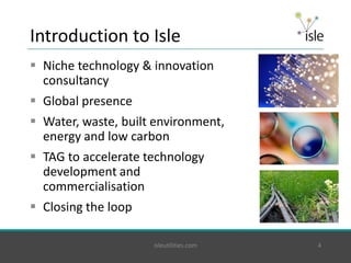 1st EIP Water Conference: Isle Utilities Bringing Innovation to market ...