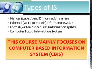 INFORMATION SYSTEM lecture | PPTX