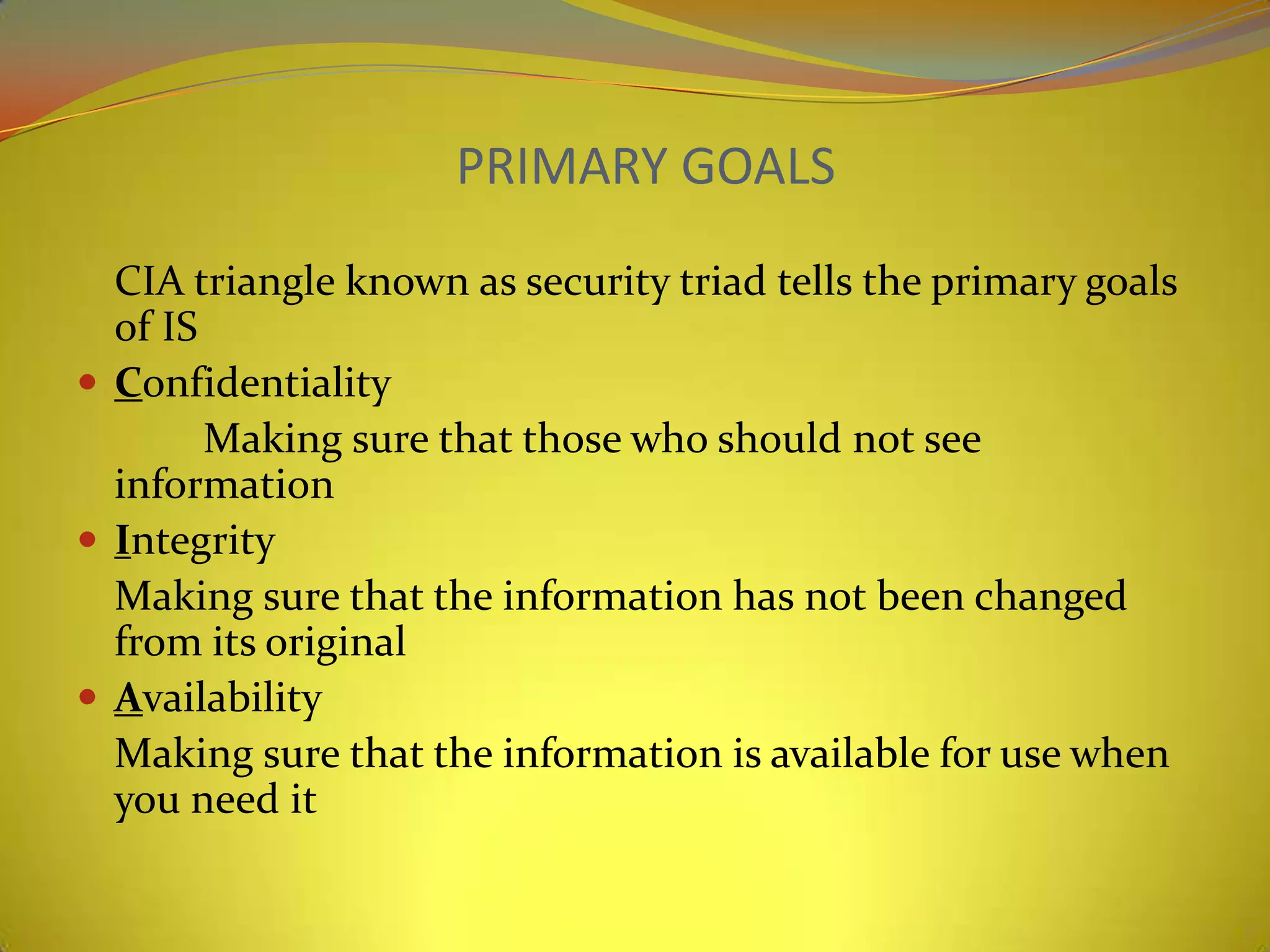 Information Security Lecture 1 Ppt Ppt
