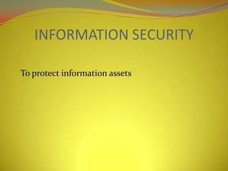 Information Security Lecture #1 ppt | PPTX