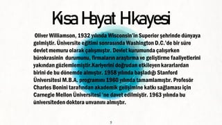NOBEL EKONOMİ ÖDÜLÜ SAHİBİ OLIVER WILLIAMSON ve İŞLEM MALİYETLERİ ...