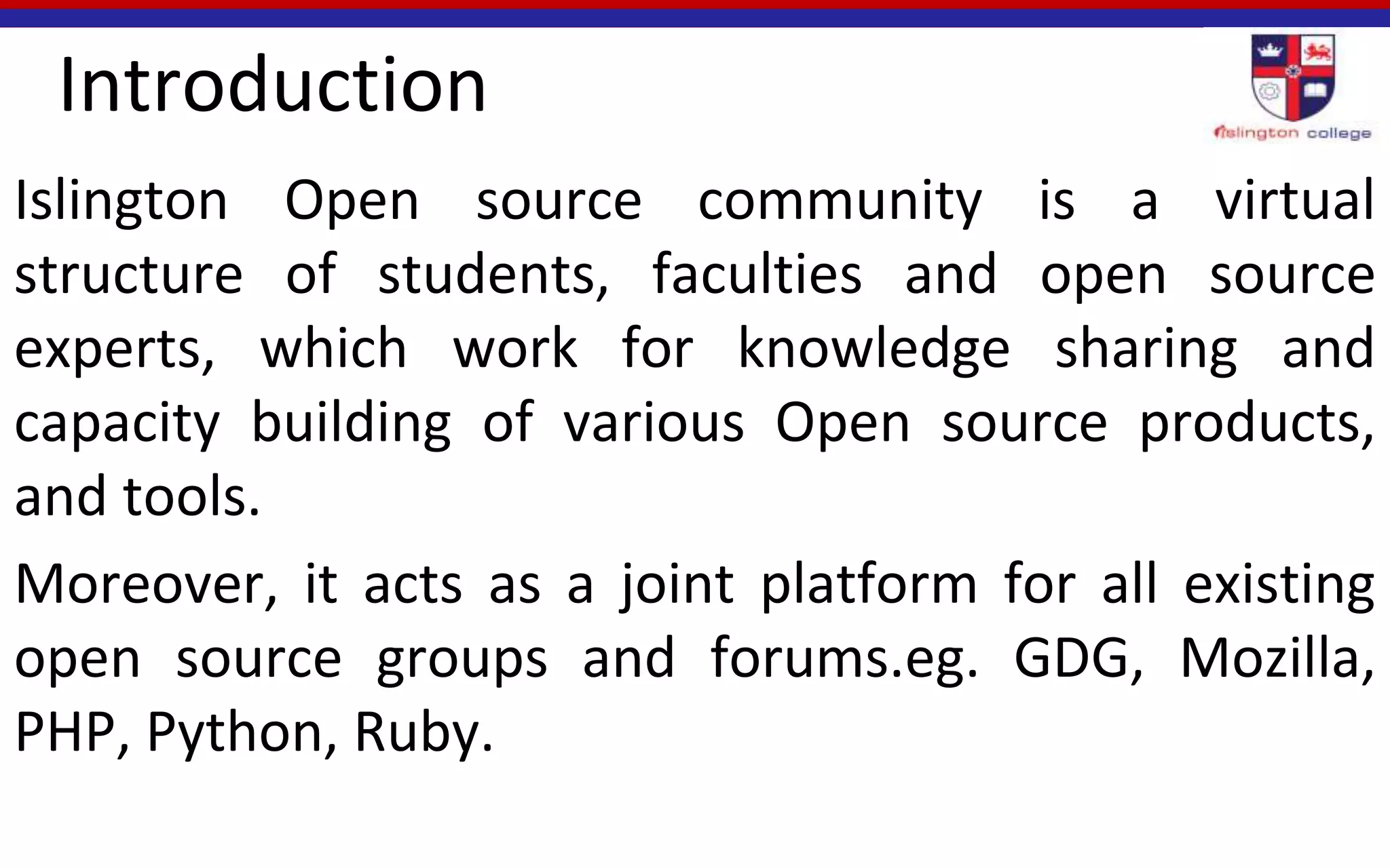 Islington open source community | PPTX