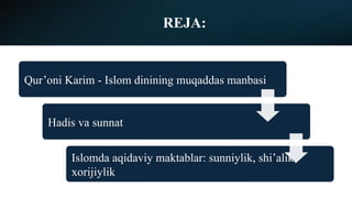 Islom dini manbalari haqida ma'lumot.pptx
