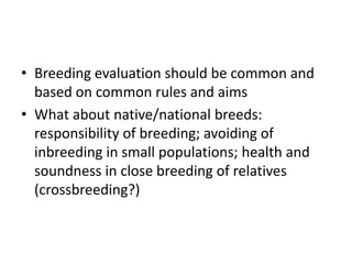 International horse breeding – where are we heading, Markku ...