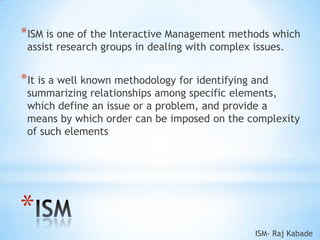 Interpretive Structural Modeling | PPTX