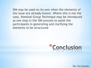 Interpretive Structural Modeling | PPTX