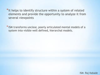 Interpretive Structural Modeling | PPTX