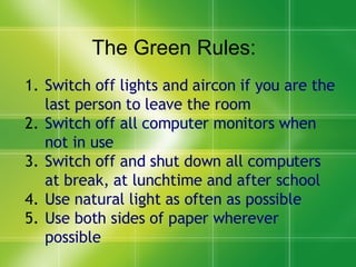 ISM Go Green presentation | PPT