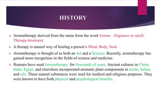 AROMATHERAPY- M.PHARMACY-(PHARMACOGNOSY) | PDF