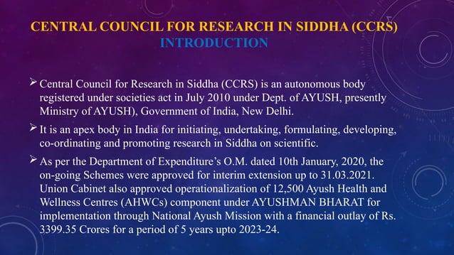 CCRAS,CCRS,CCRH,CCRU-M.PHARM(PHARMACOGNOSY) | PPTX