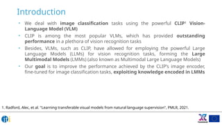LMM-Regularized CLIP Embeddings for Image Classification | PPT