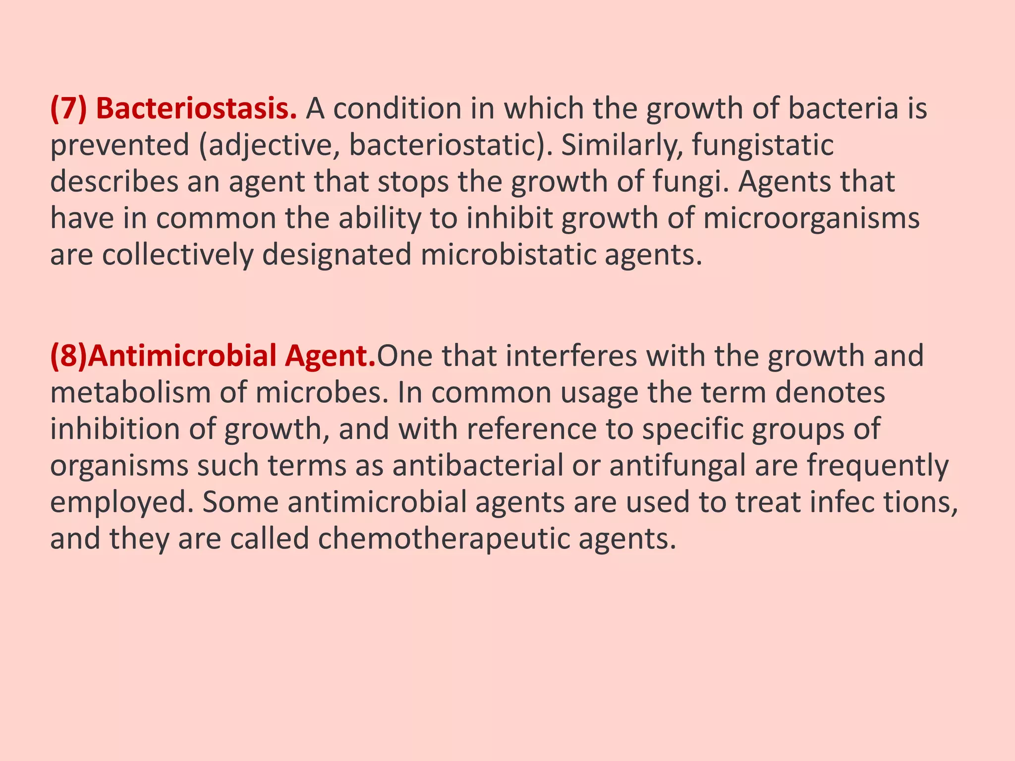Control of microorganism by the chemical agents. | PPTX
