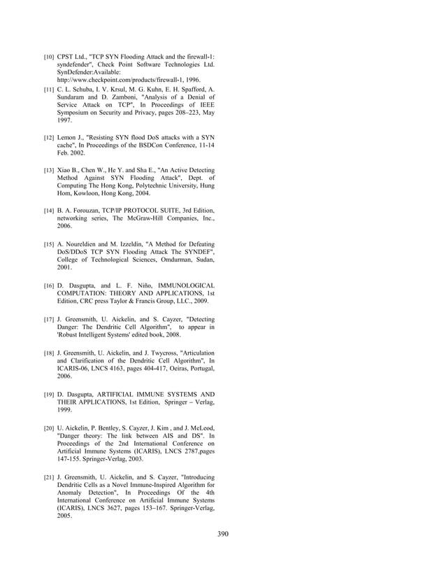 Design and Implementation of Artificial Immune System for Detecting Flooding Attacks | PDF ...