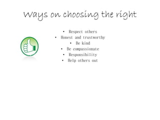 choose the right | PPT