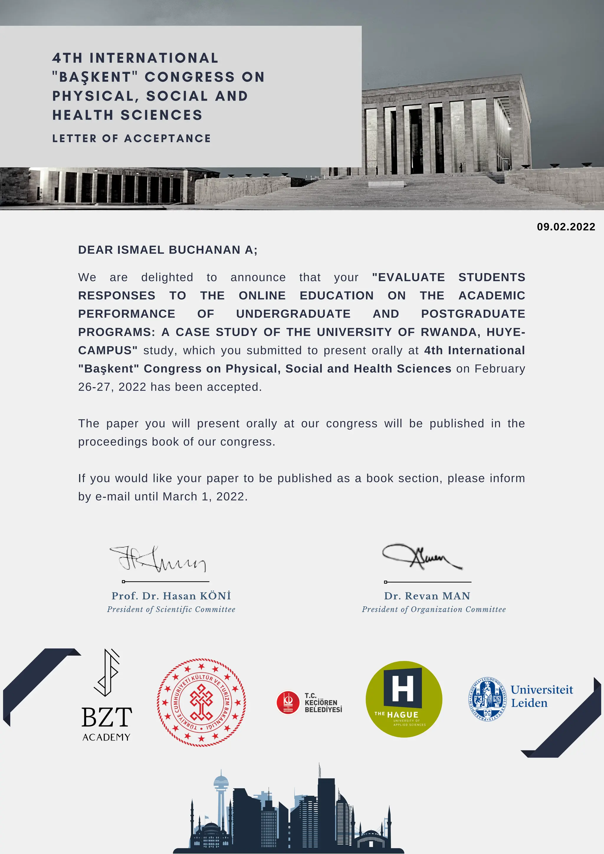 Evaluate students responses to the online education on the academic ...