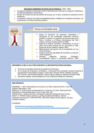 segundo militarismo y la reconstrucción nacional | PDF
