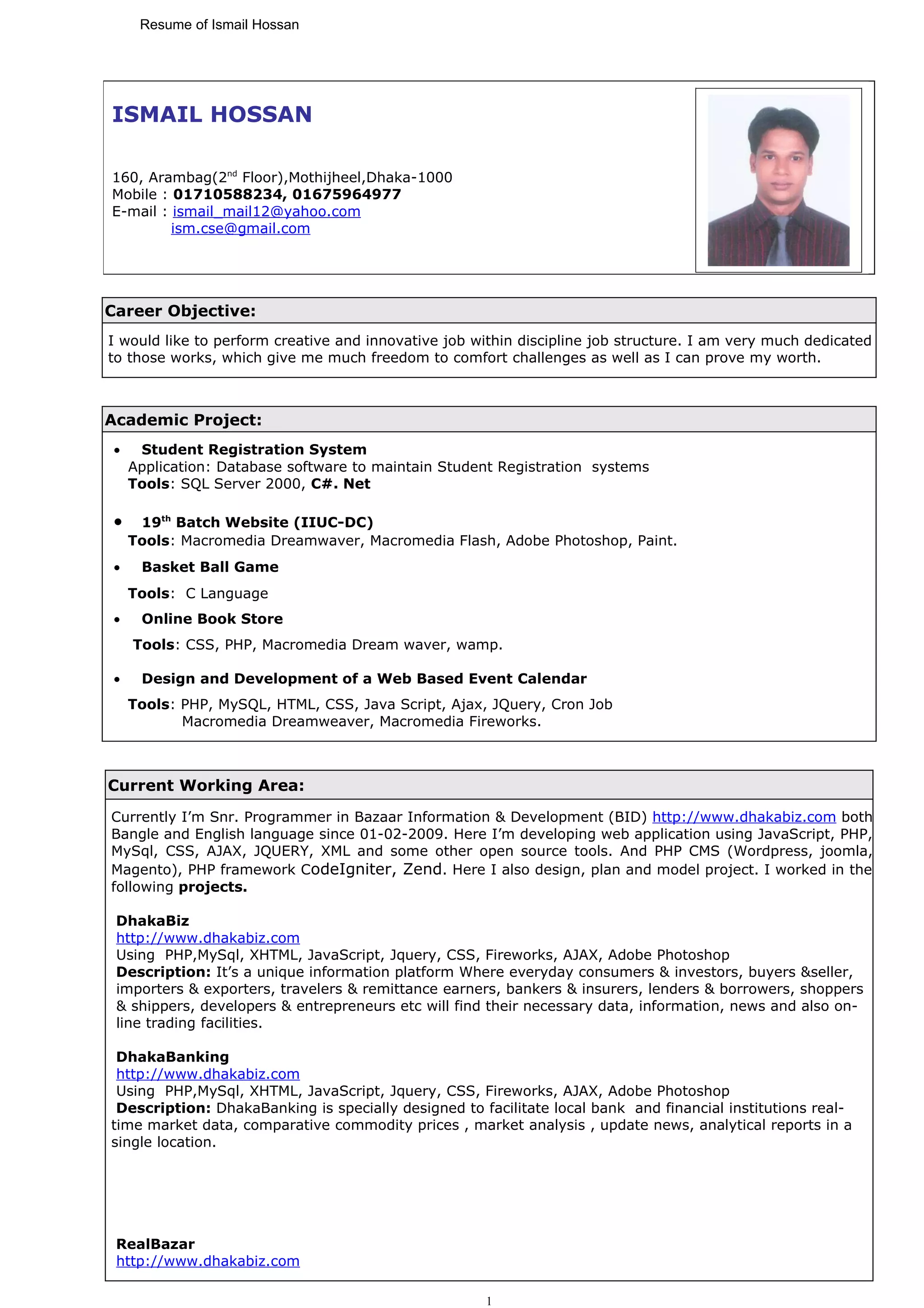 Ismail=cv+picture | PDF