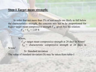 Is mathod of concrete mix design | PPT