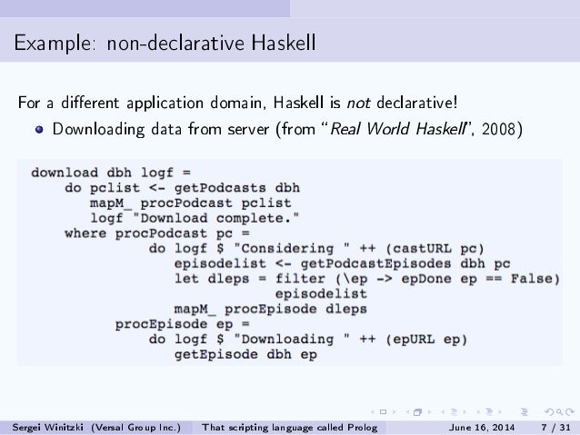 "That scripting language called Prolog"