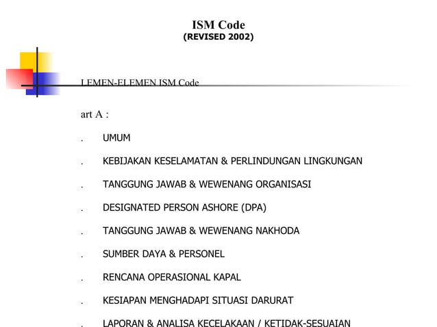 Ism Code | PPT