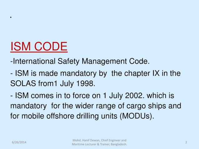 ISM Code | PPT